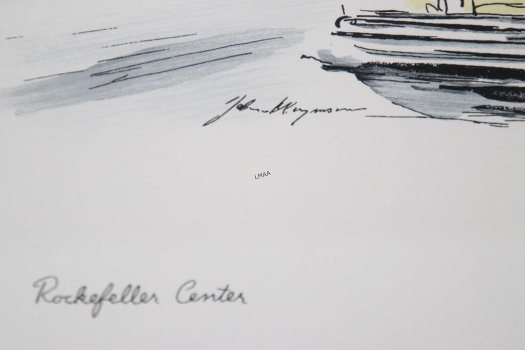 John Haymson | SIGNED JOHN HAYMSON ROCKEFELLER CENTER LITHO | MutualArt