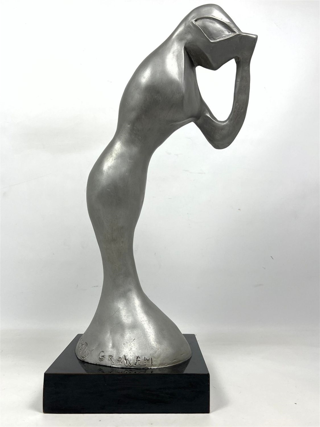 Dorothy Graham | Dorothy Graham Plaster Modernist Sculpture. Silver ...