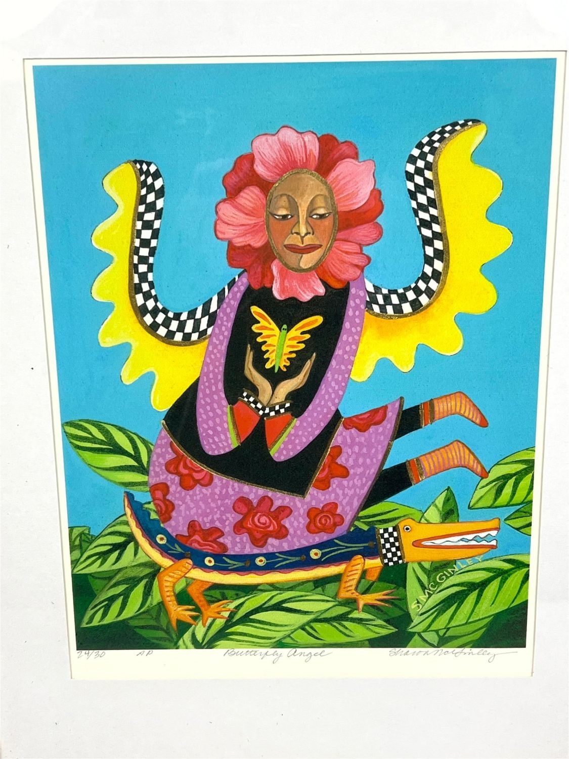 Sharon McGinley-Nally | Playful Figural Angels with Creatures | MutualArt