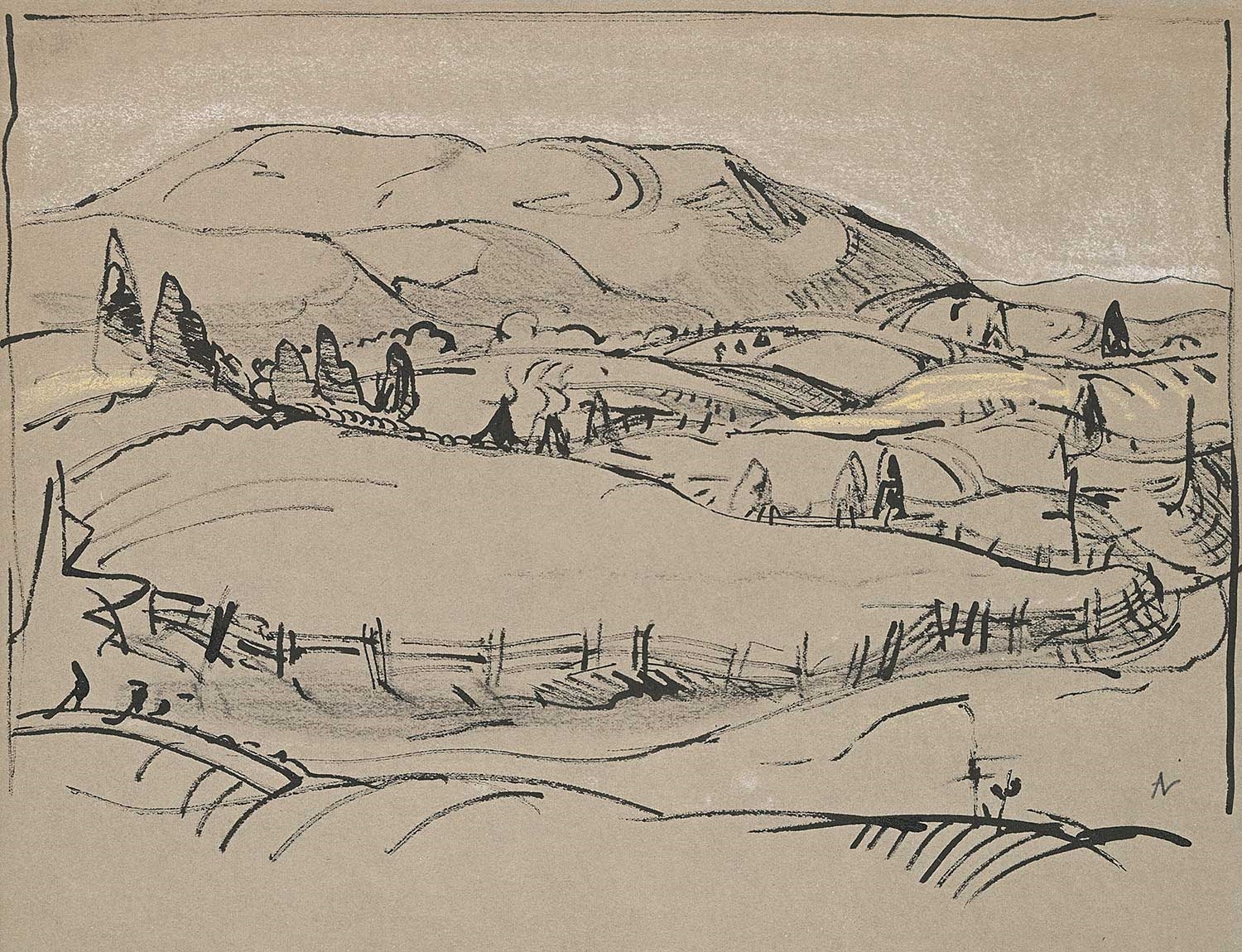 Arthur Lismer | Drawing for Quebec Uplands (Circa 1926) | MutualArt