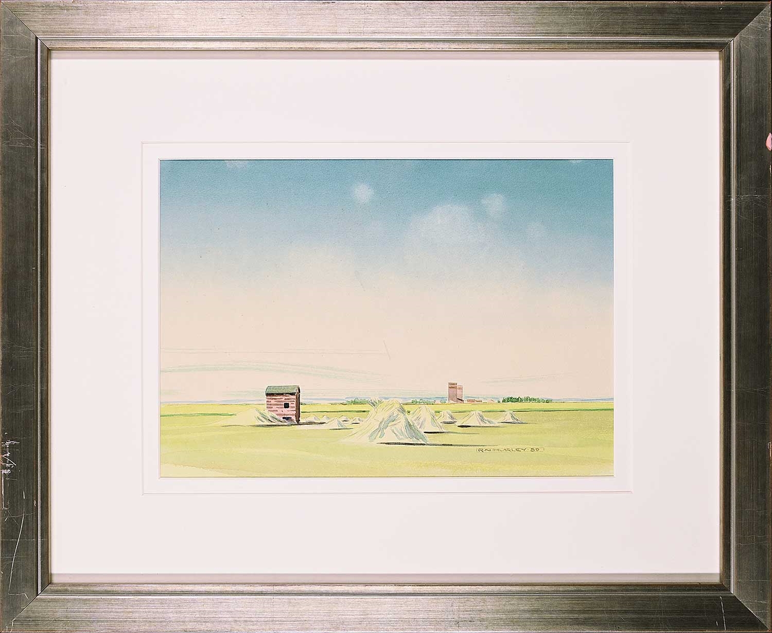 Robert Newton Hurley | Untitled - Elevators and Stooks (1959) | MutualArt