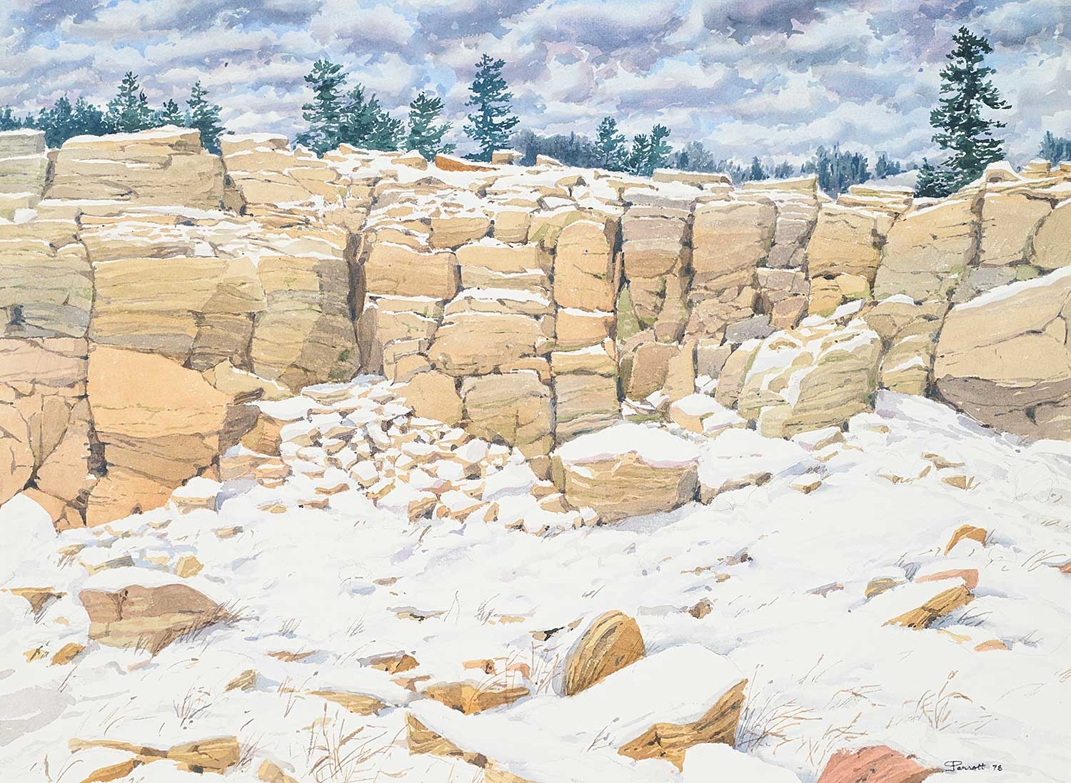 James Stanford Stan Perrott | Rock Wall (1978) | MutualArt