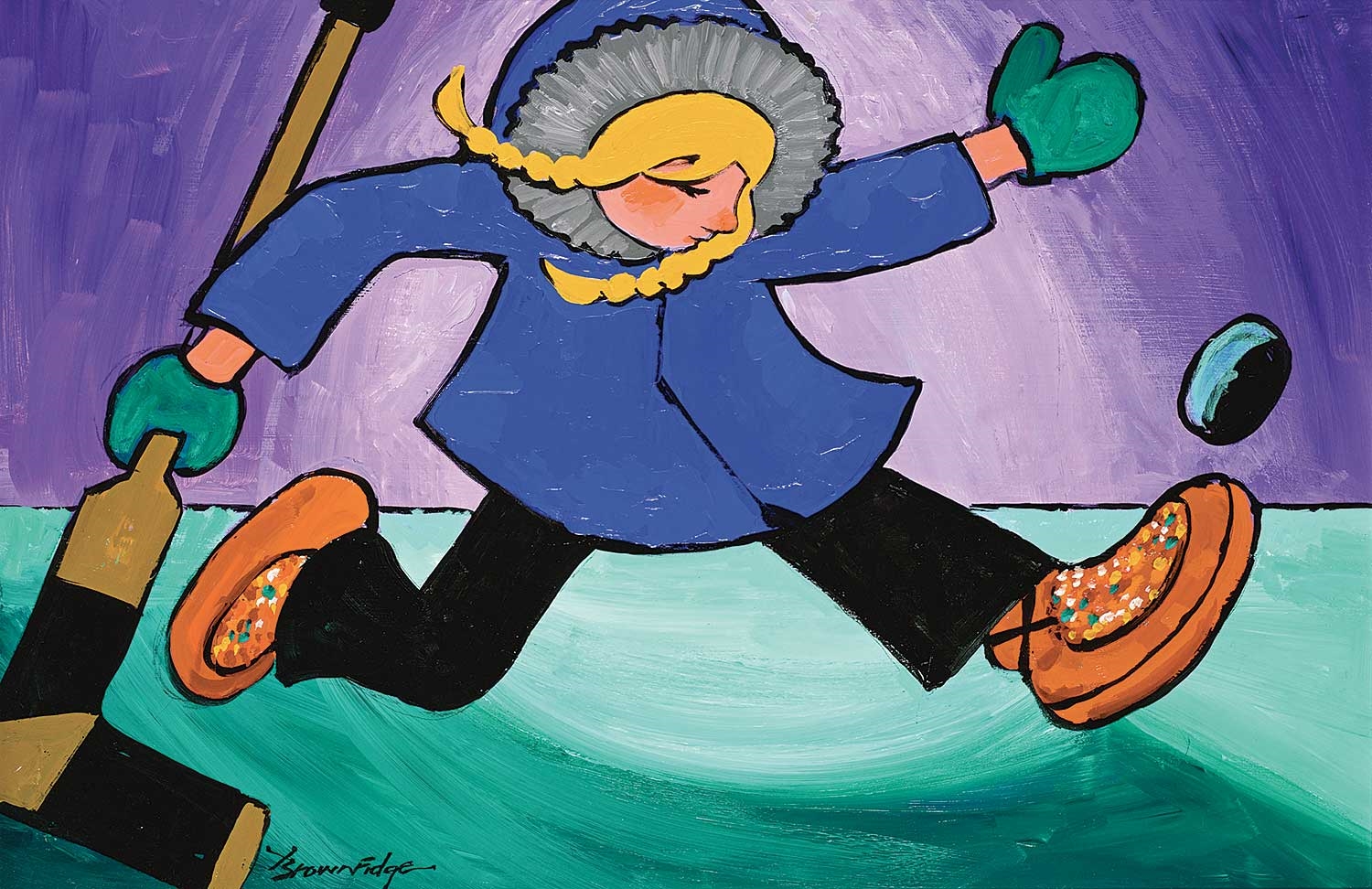 William Roy Brownridge | The Goalie with Golden Hair | MutualArt