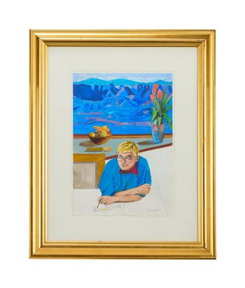 Tony Bennett | Tony Bennett | Original Portrait of David Hockney Mixed ...