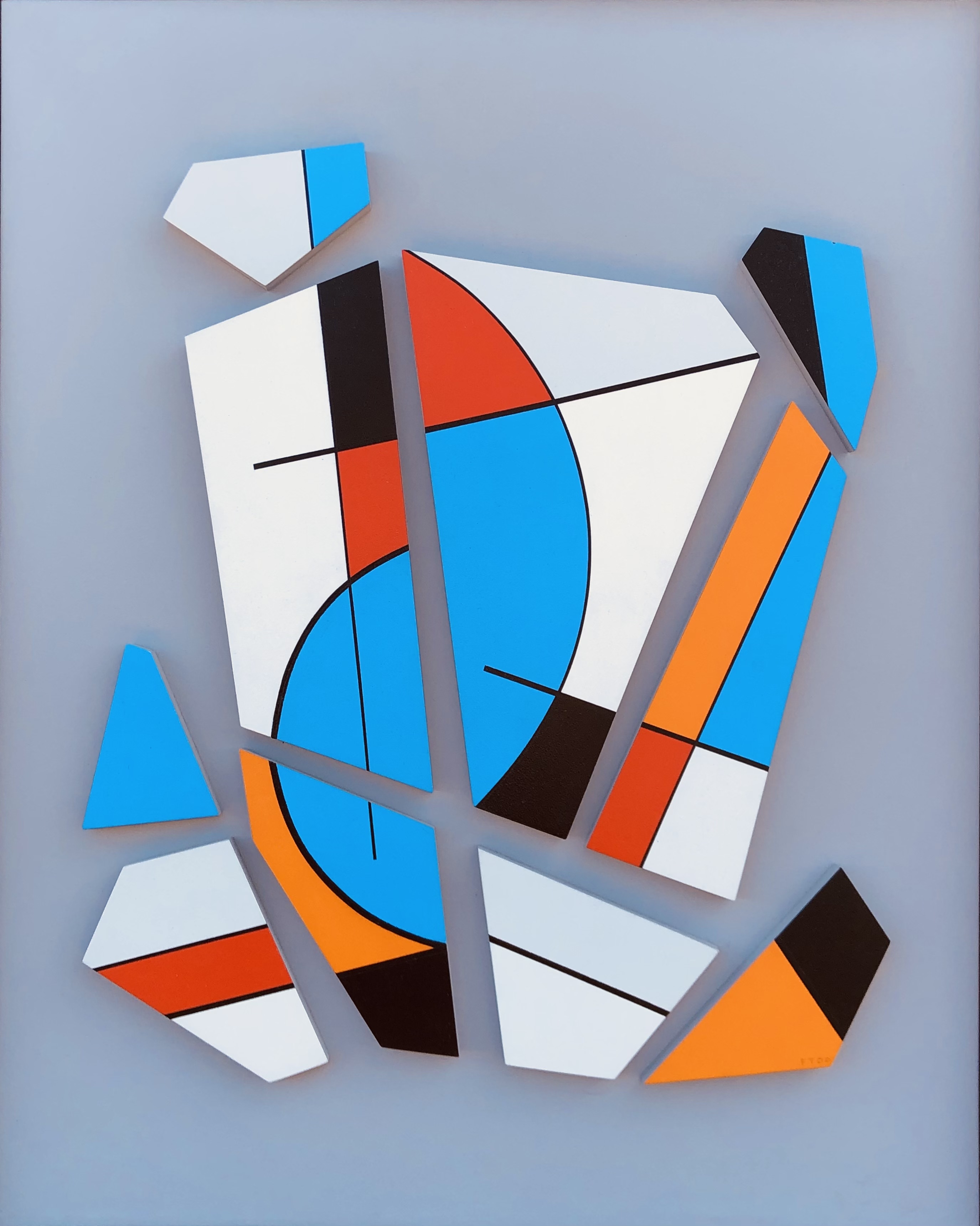Fernand Toupin | Aire éclatée aux bleus convergents (2000) | MutualArt