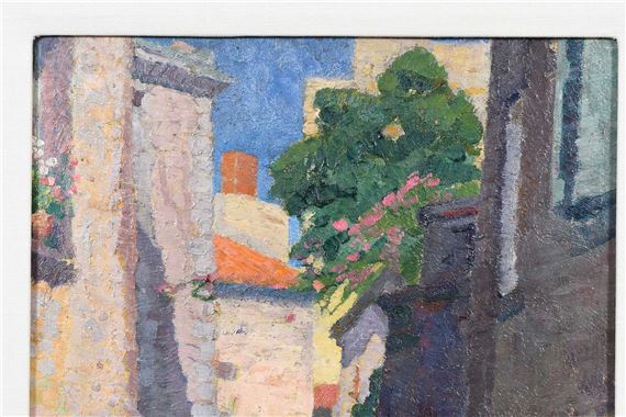 Alonzo C. Webb | Shadows on a Narrow Street | MutualArt