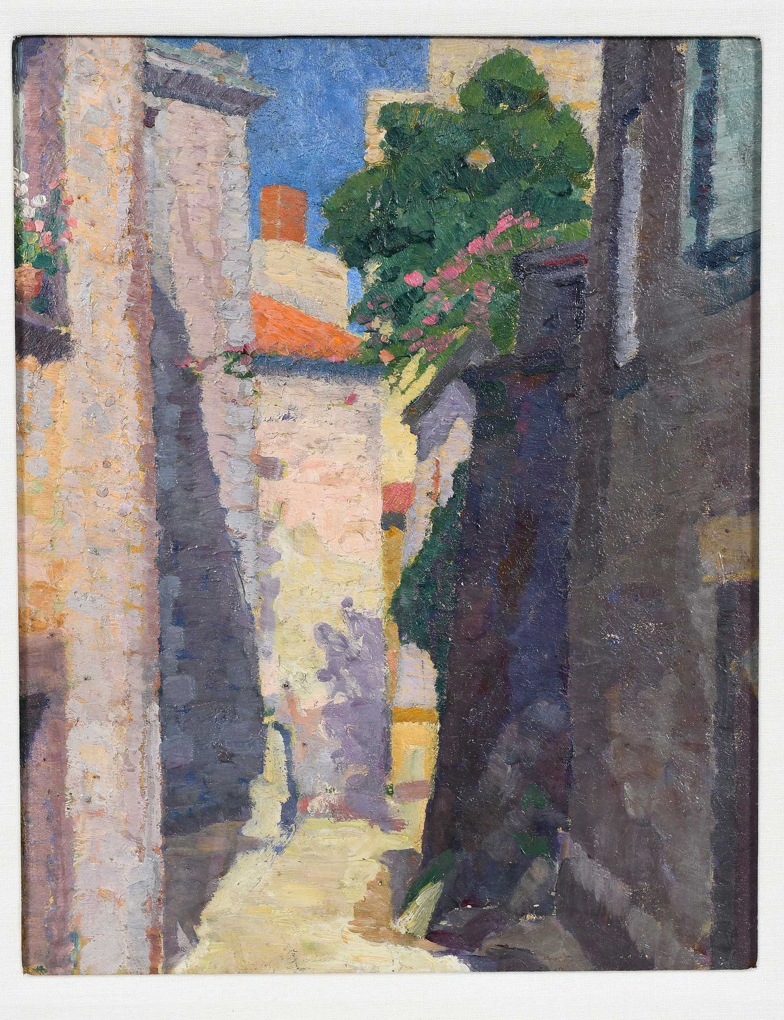 Alonzo C. Webb | Shadows on a Narrow Street | MutualArt