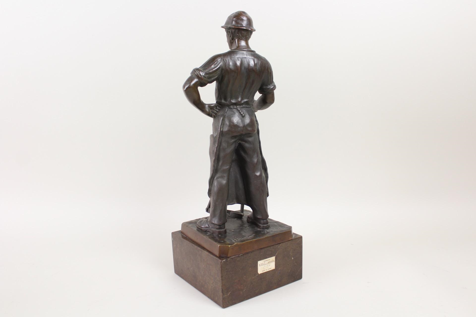 Hans Rieder | Hans Rieder Bronze Sculpture of Blacksmith | MutualArt