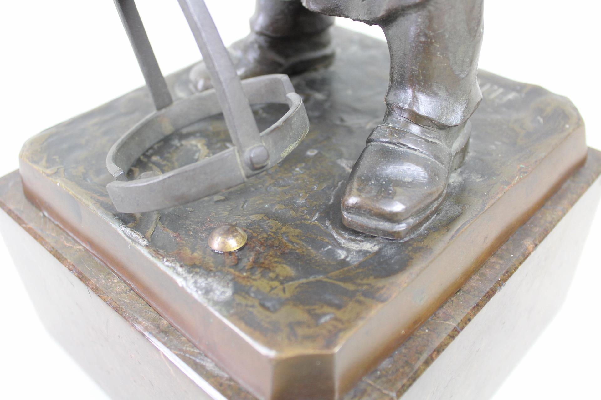 Hans Rieder | Hans Rieder Bronze Sculpture of Blacksmith | MutualArt