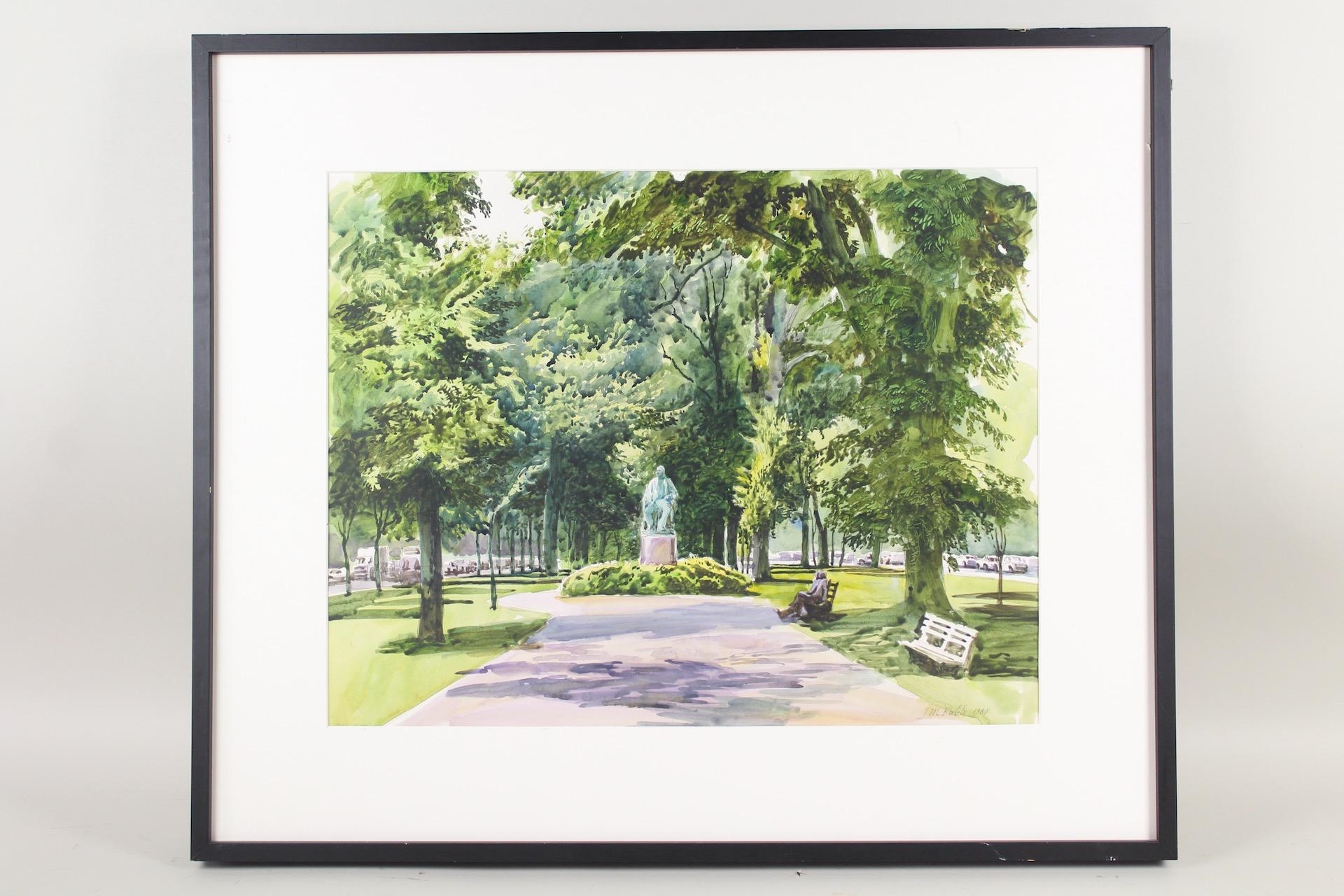 Joel Babb | Commonwealth Avenue in Boston with the statue of William ...