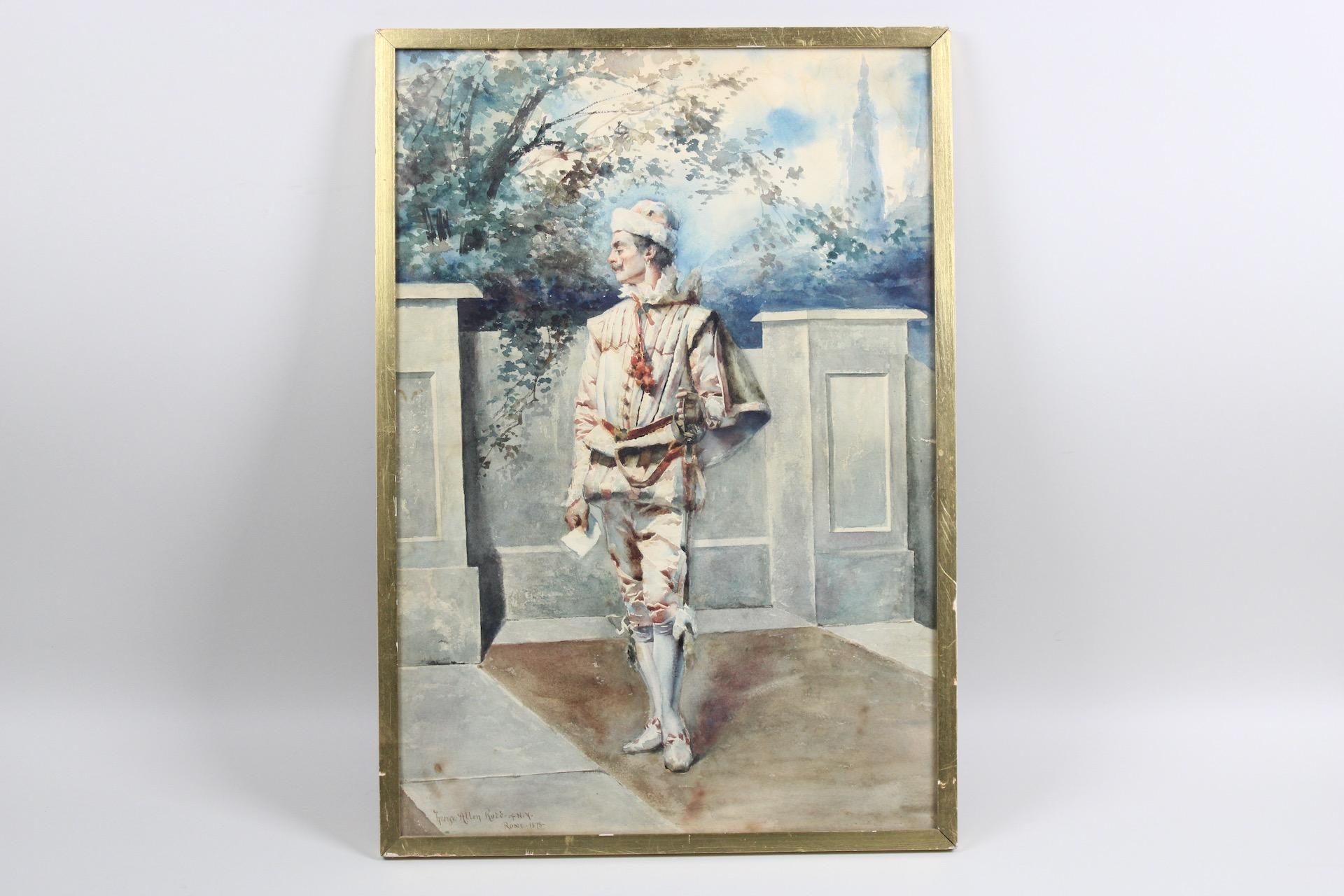 George Allen Rudd | George Allen Rudd Watercolor Painting of a Cavalier ...