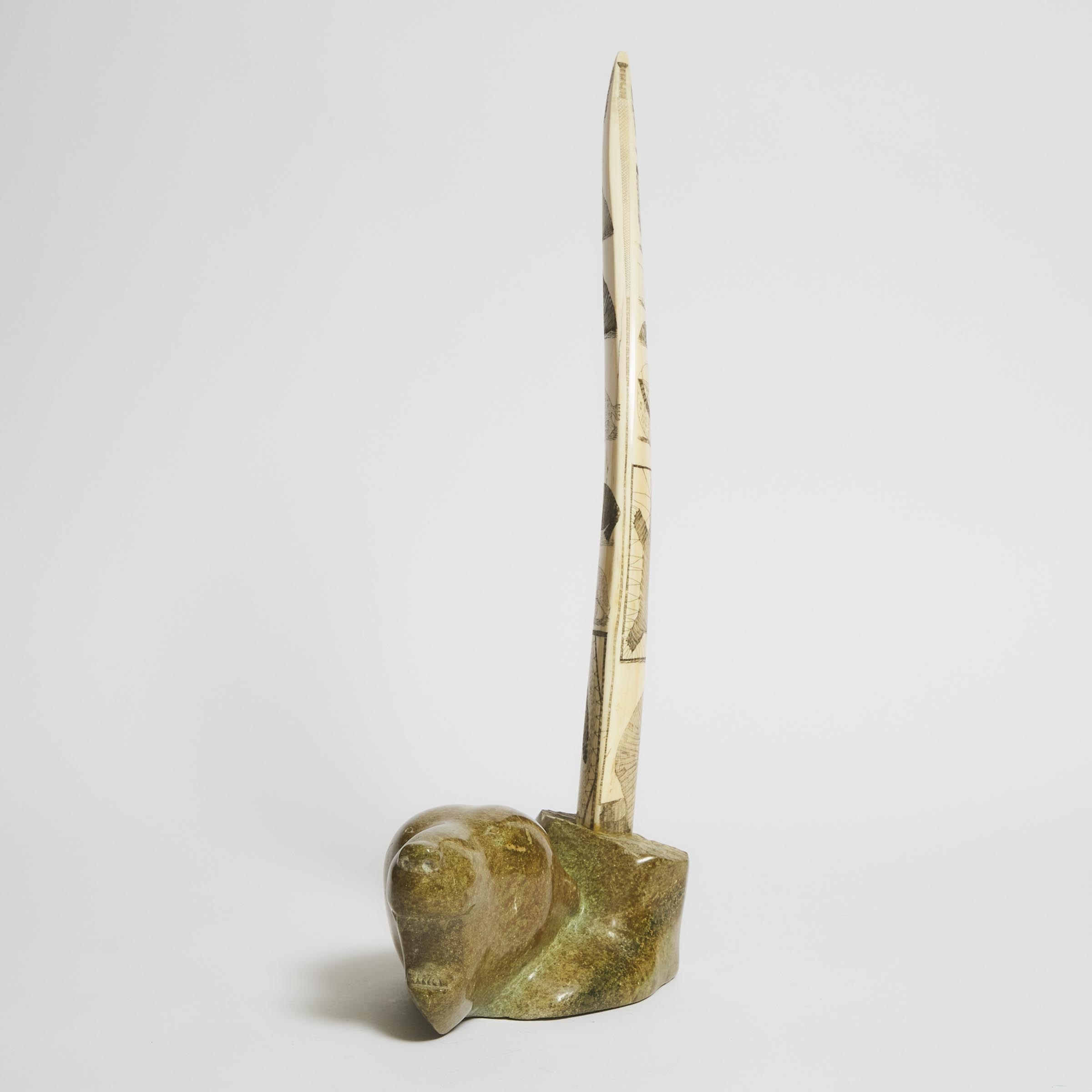 Mosesie Kolola | TUSK INCISED WITH PREDATORS AND PREY, CA. 1974 (Circa ...