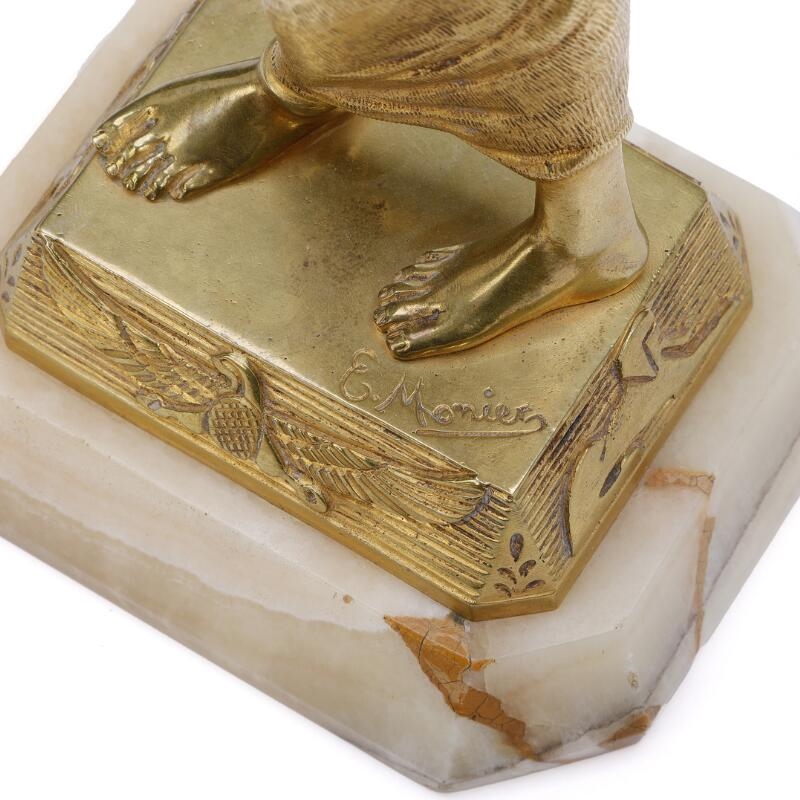 Émile Adolphe Monier | Gilt bronze and ivory figure of an Egyptian ...