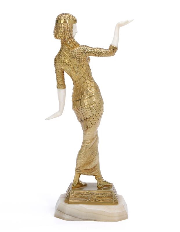 Émile Adolphe Monier | Gilt bronze and ivory figure of an Egyptian ...