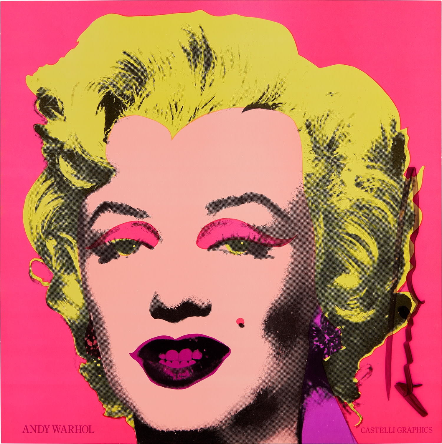Andy Warhol | Marilyn (Castelli Graphics Announcement) (1981) | MutualArt