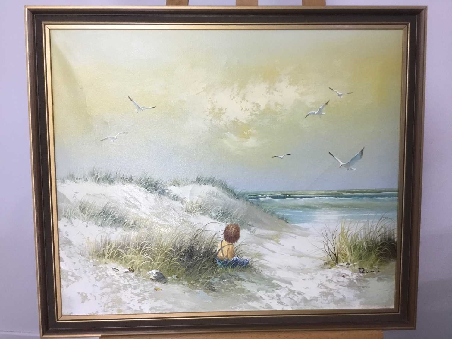 Edward Runci | CHILD AT BEACH | MutualArt