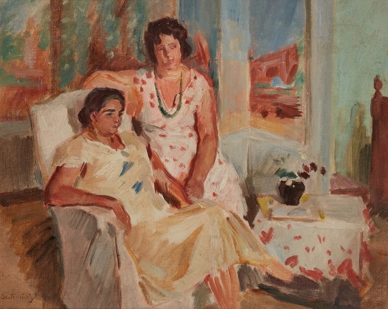Bertrand Py | Two Women in an Interior | MutualArt