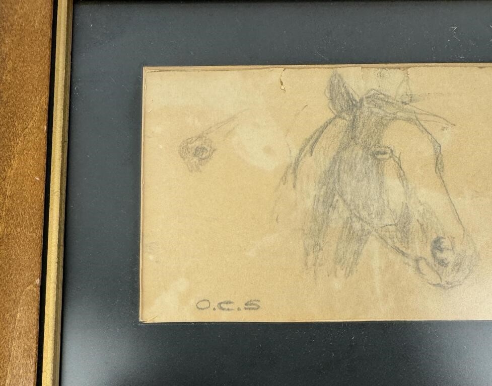 Olaf C. Seltzer | Olaf Carl Seltzer Horsehead Pencil Drawing (1877 ...