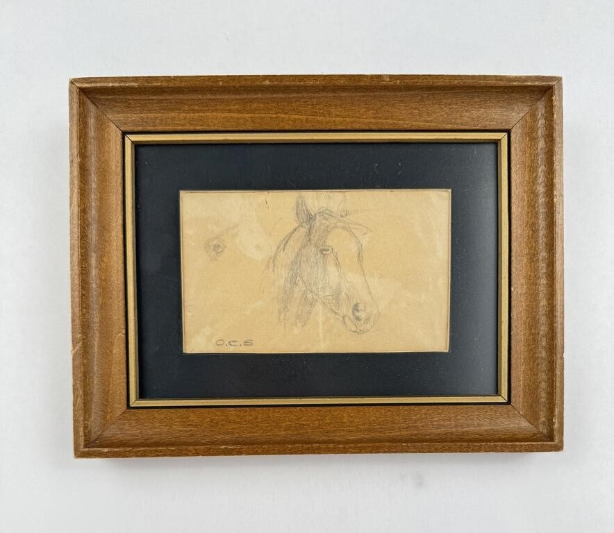 Olaf C. Seltzer | Olaf Carl Seltzer Horsehead Pencil Drawing (1877 ...