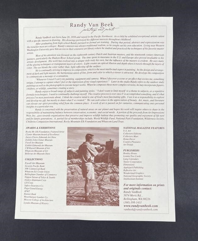 Randy Van Beek | Randy Van Beek Indian Camp Oil Painting | MutualArt