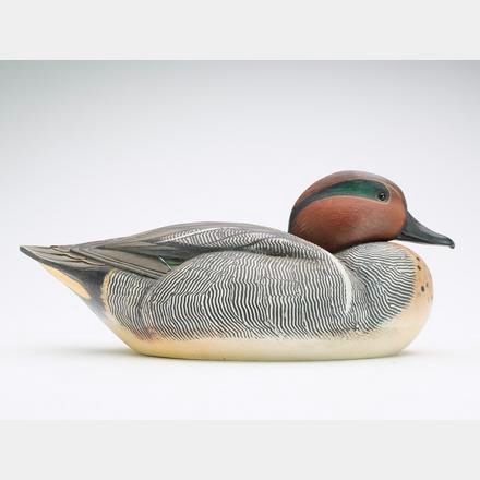 Josef Buckeye Joe Wooster | Greenwing teal with tucked head and relief ...