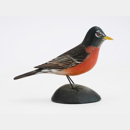 A. Elmer Crowell | Miniature robin with raised wingtips and excellent ...