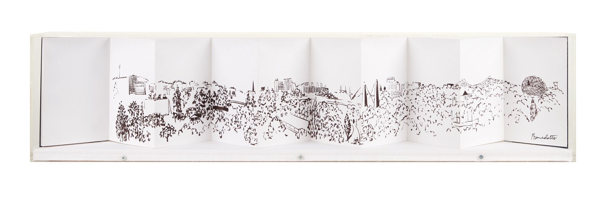 Tony Bennett | Tony Bennett | Original Montreal 90's Panoramic Drawing ...