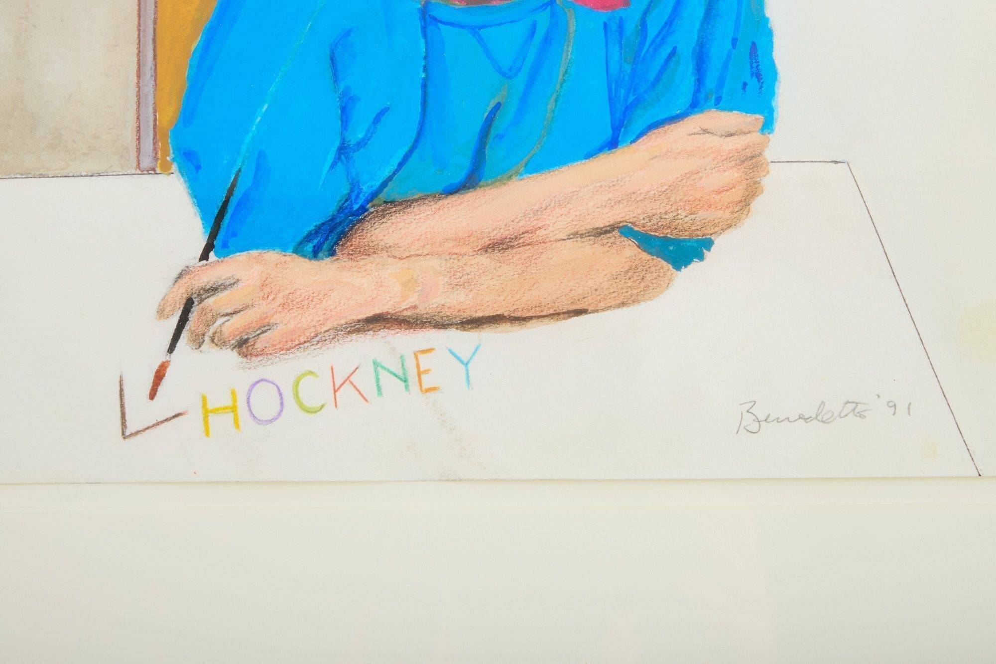 Tony Bennett | Tony Bennett | Original Portrait of David Hockney Mixed ...