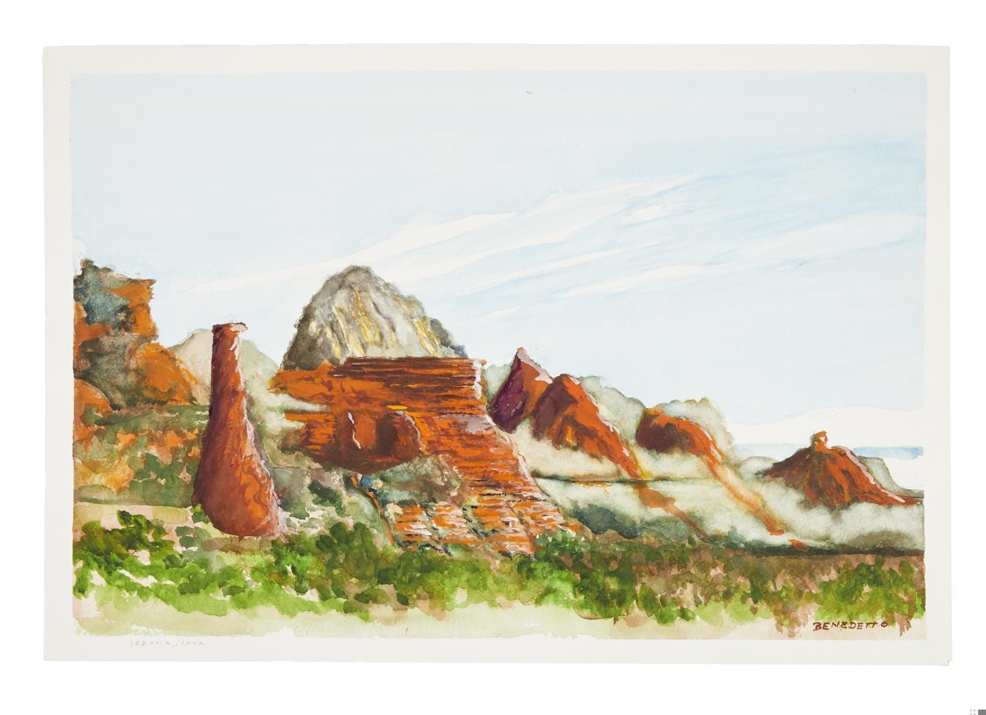 Tony Bennett | Tony Bennett | Original Sedona Arizona Watercolor ...