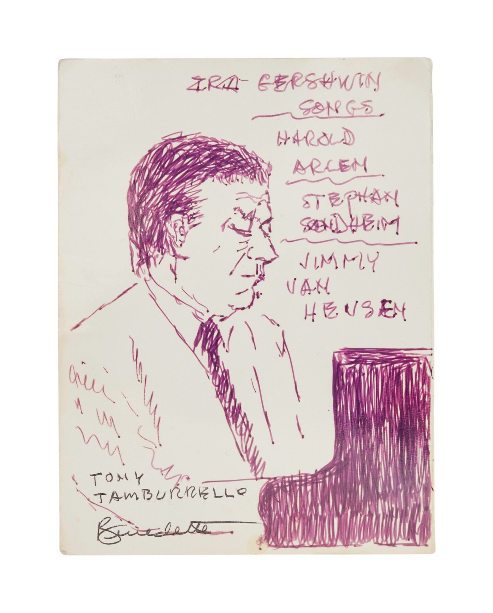 Tony Bennett | Tony Bennett | Original Tony Tamburello Sketch | MutualArt
