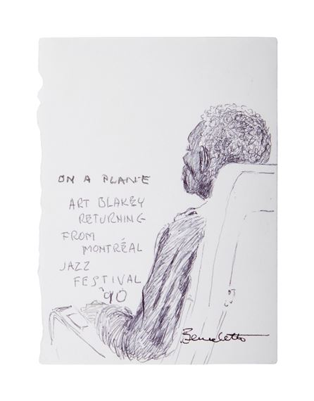 Tony Bennett | Tony Bennett | Original Art Blakey On A Plane Sketch ...