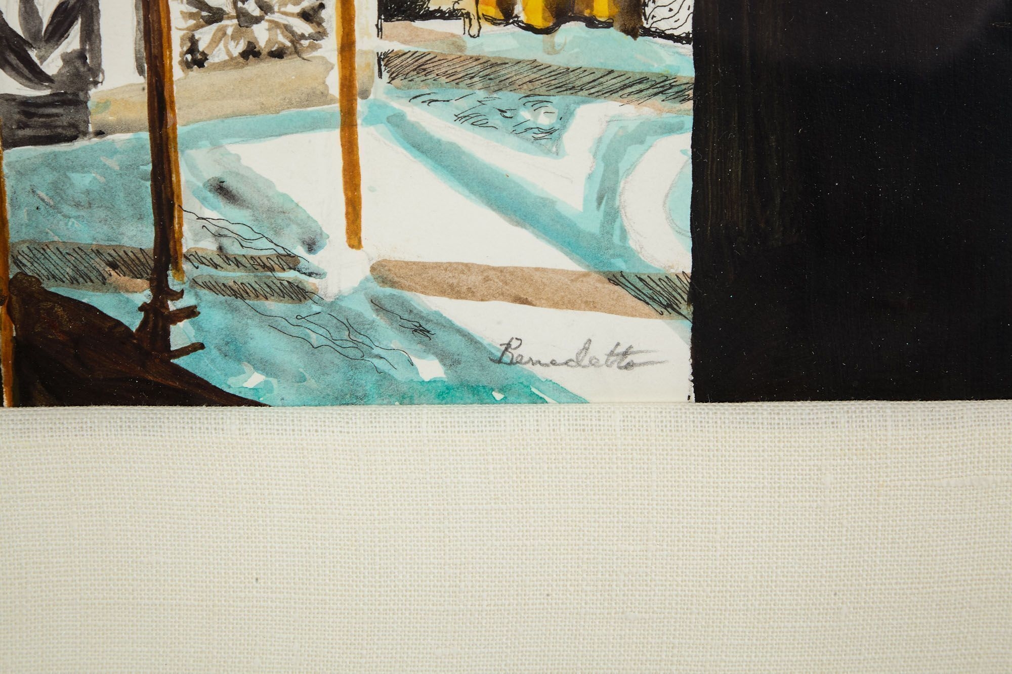 Tony Bennett | Tony Bennett | Original Mar-A-Lago Mixed Media Painting ...