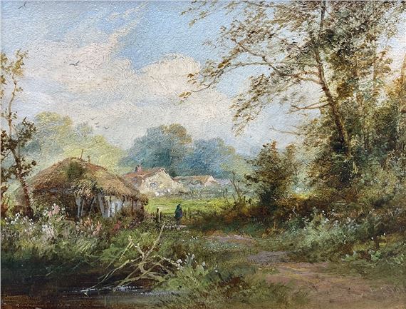 Patrick Branwell Bronte | Near Aylesbury' oil on board signed | MutualArt