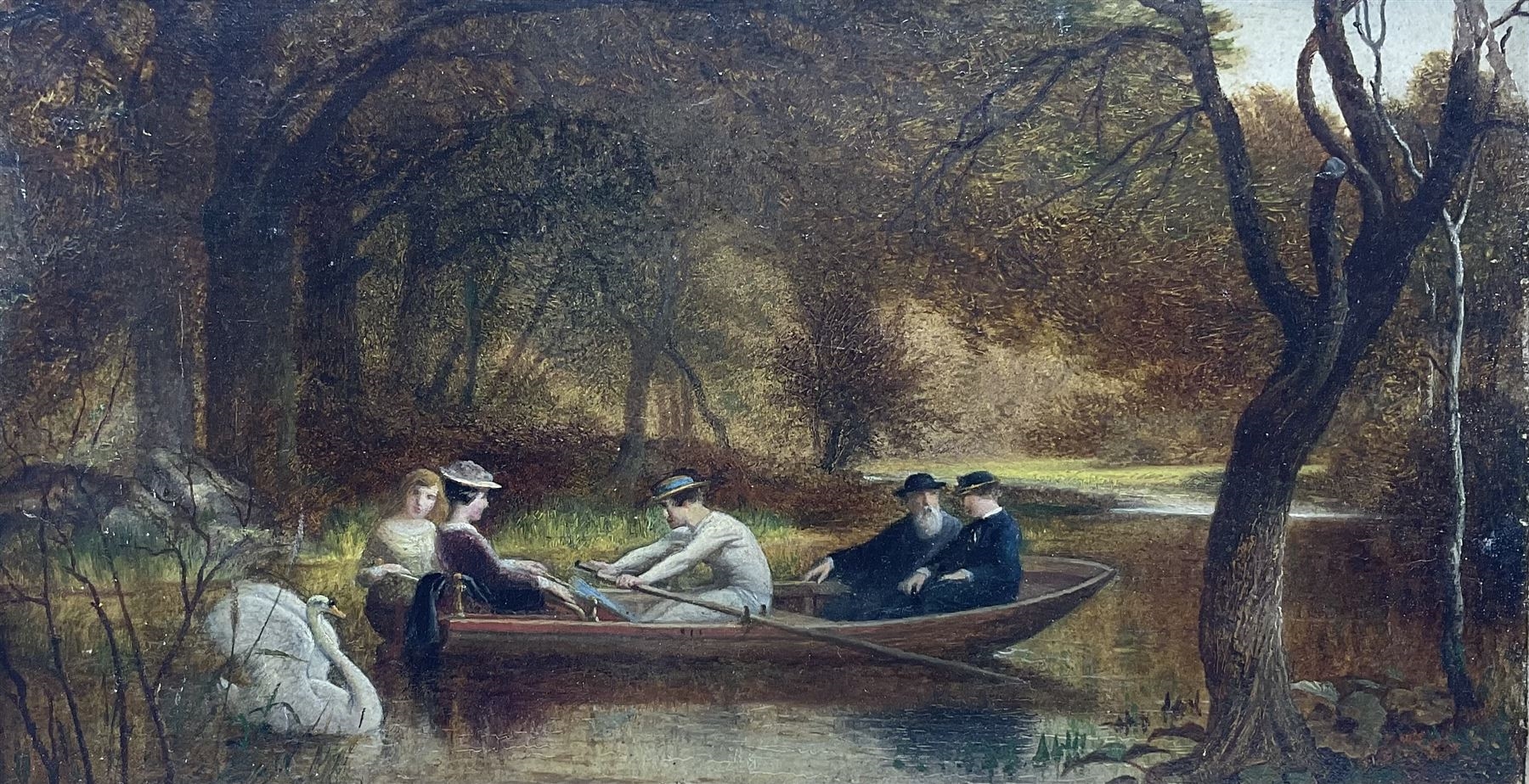 Samuel Baldwin | Victorian Figures in a Rowing Boat | MutualArt