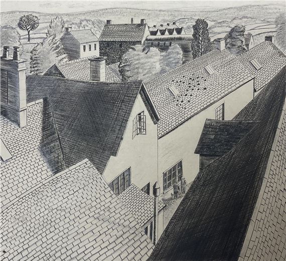 Frederick George Austin | Rooftops in a Continental Town | MutualArt