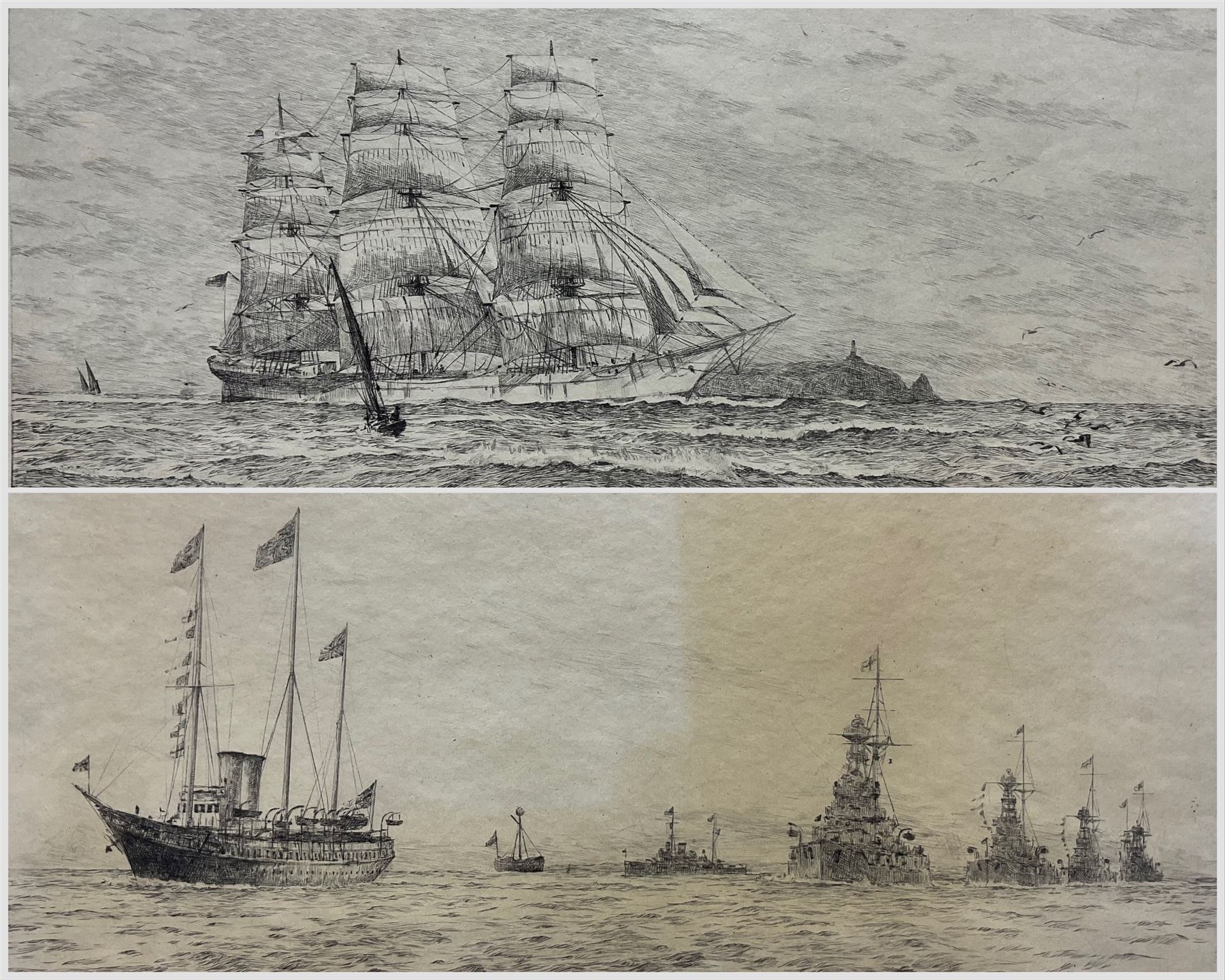 Rowland Langmaid | The Dreadnaughts' and Ship in Full Sail | MutualArt