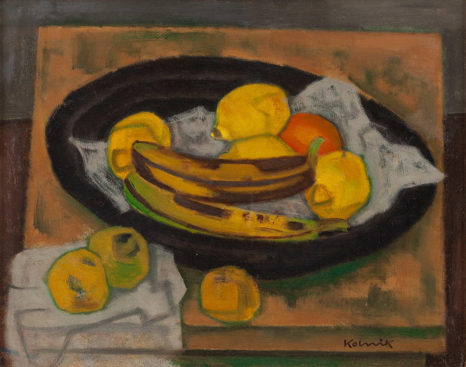 Arthur Kolnik | Still life with fruits (1920) | MutualArt