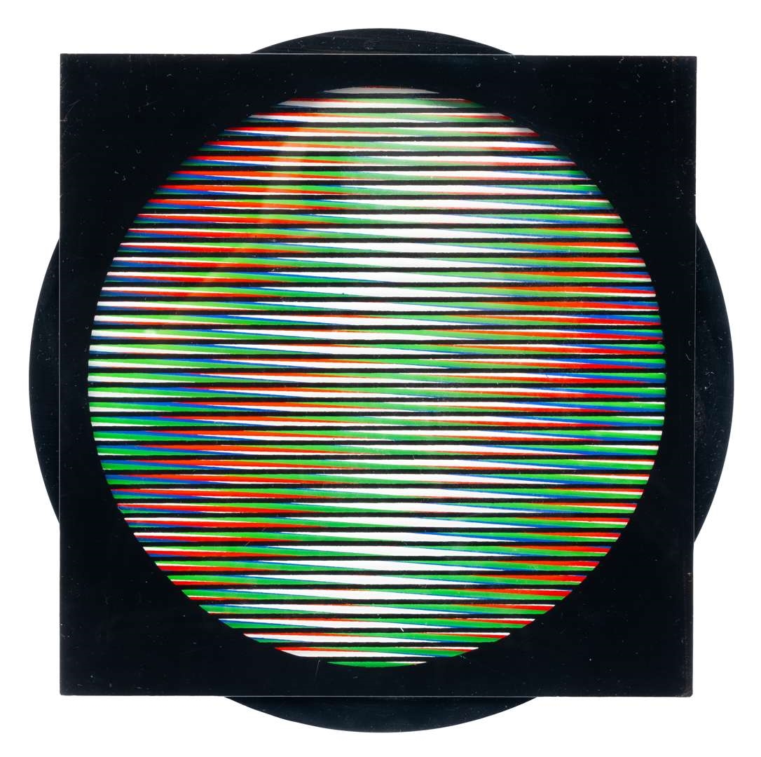 Carlos Cruz-Diez | Chromointerférence manipulable (1989) | MutualArt