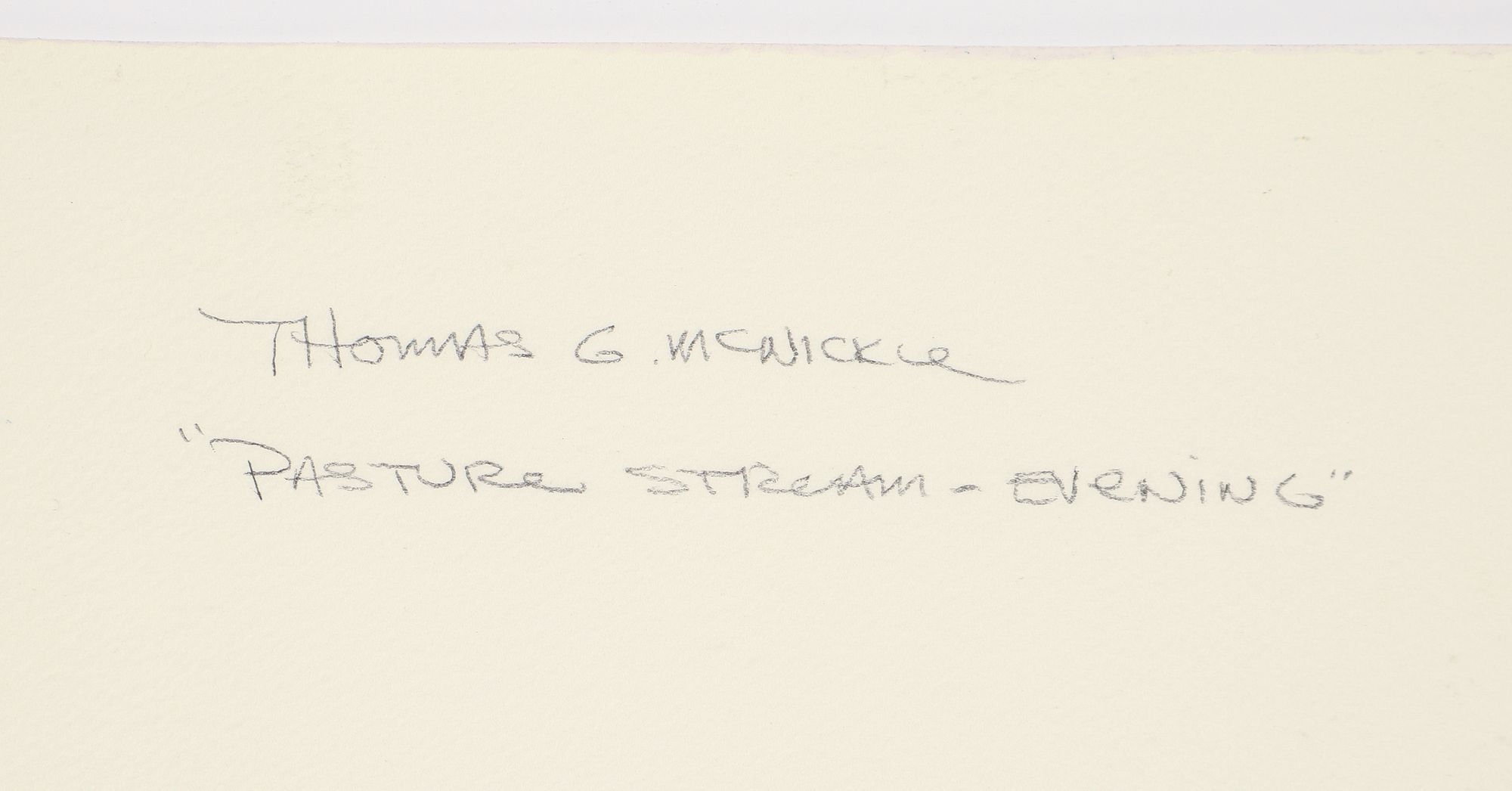 Thomas McNickle | Thomas McNickle Pasture Stream Evening Work on Paper ...