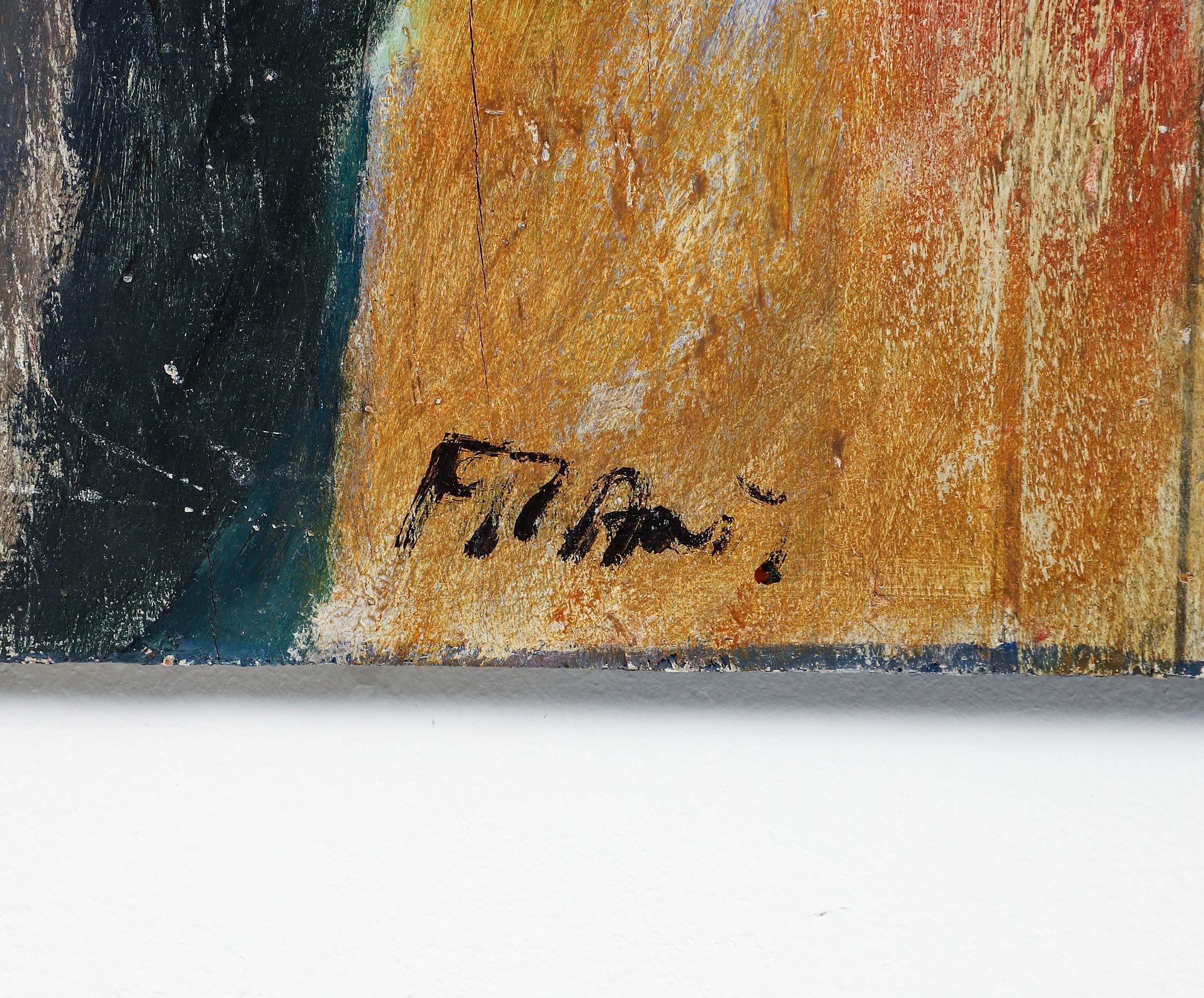 Ann Roberts Morley | Ann Frantic 2 sided painting Madonna and Child ...