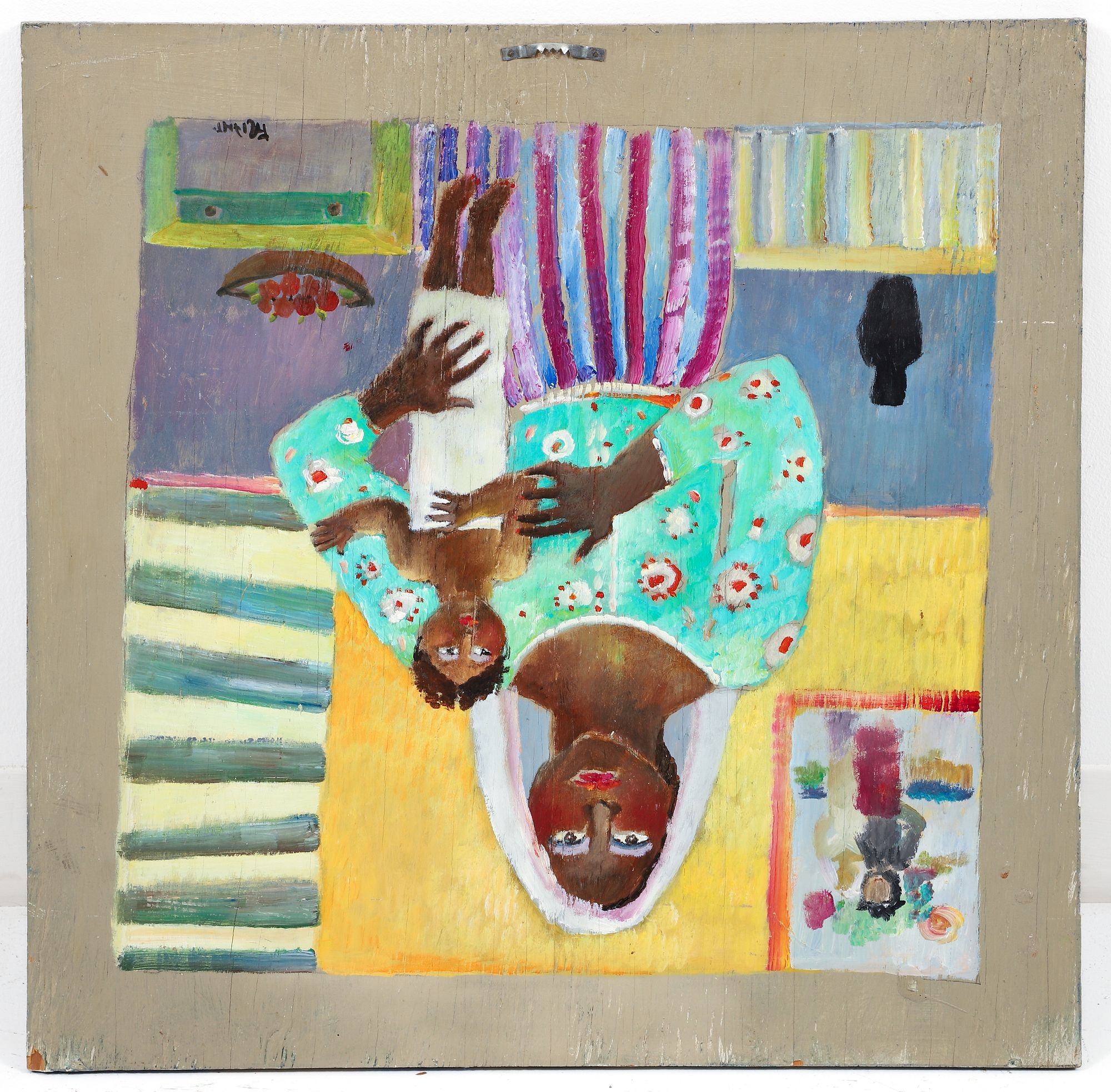 Ann Roberts Morley | Ann Frantic 2 sided painting Madonna and Child ...