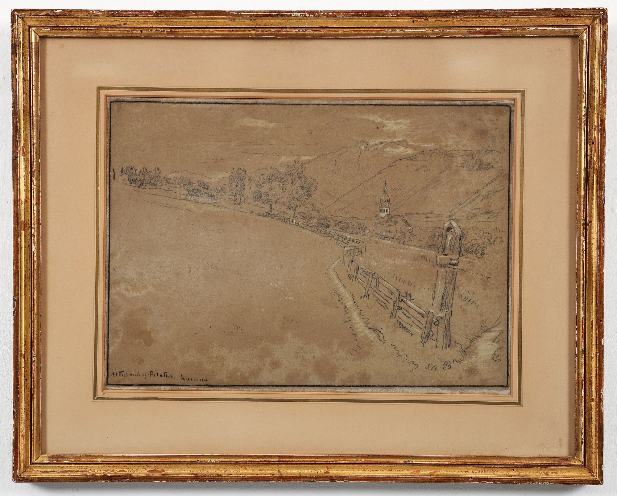 Albert Goodwin | Albert Goodwin Mount Pilatus Lucerne Pencil Drawing ...