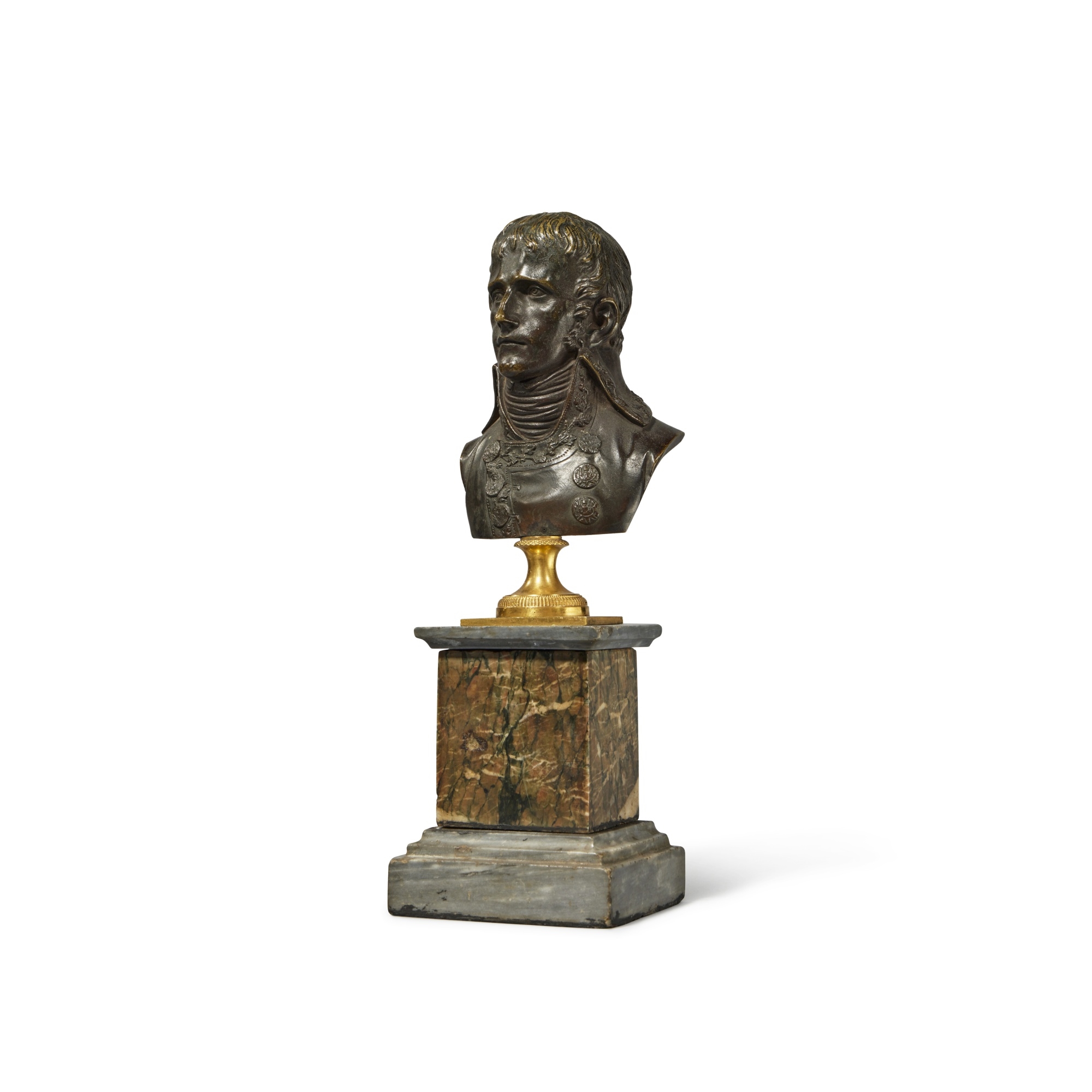 Louis-Simon Boizot | A Small French Patinated and Gilt-Bronze Bust of ...