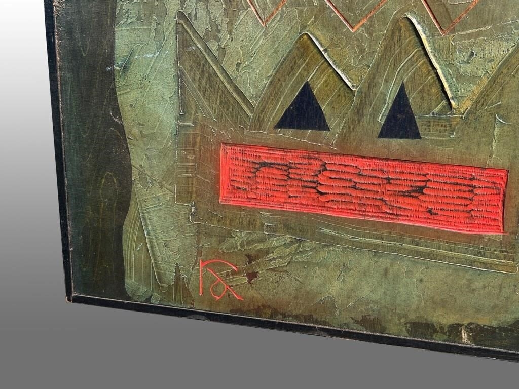 Raymond Andrews | HUGE RAYMOND ANDREWS SCULPTURE GARDEN PAINTING (1990 ...