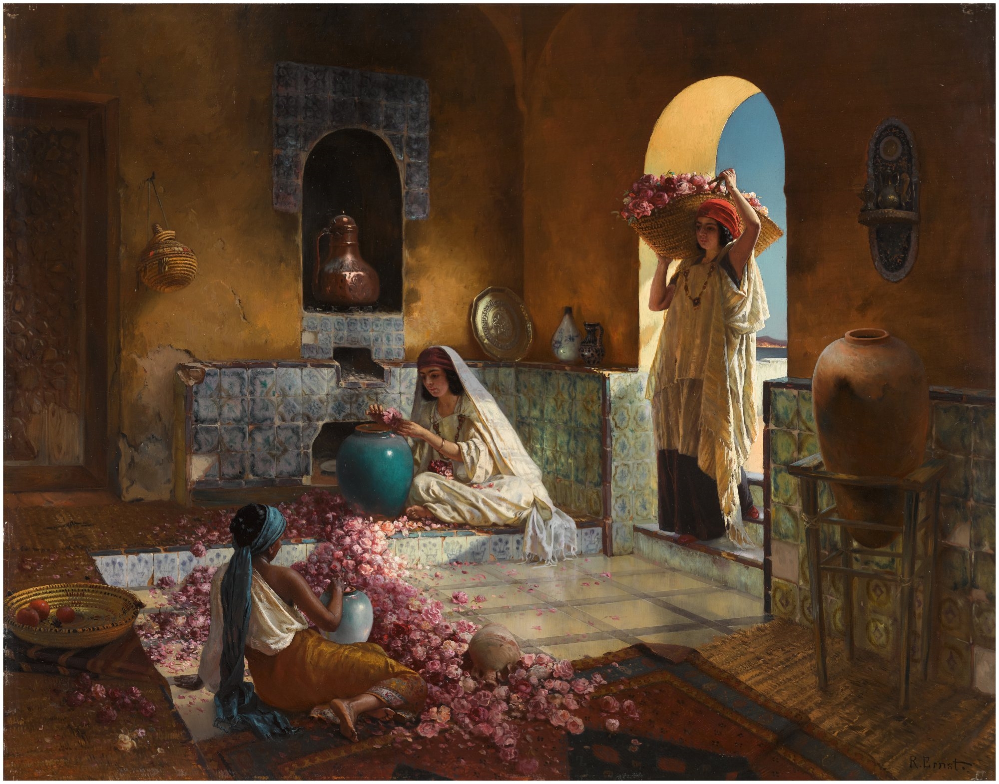Rudolf Ernst | La Charité chez les derviches à Scutari | MutualArt