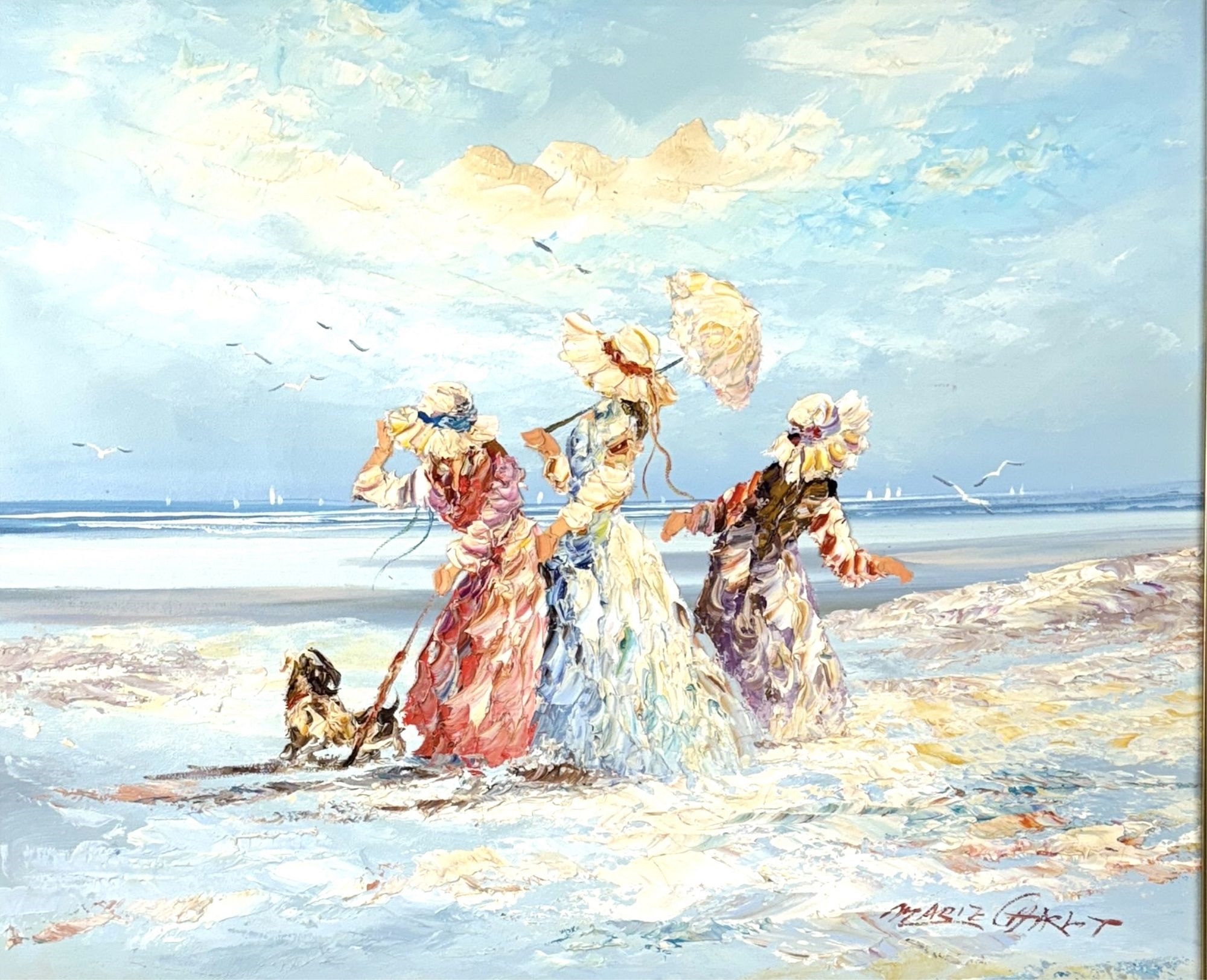 Marie Charlot | Marie Charlot Oil on Canvas Seascape | MutualArt