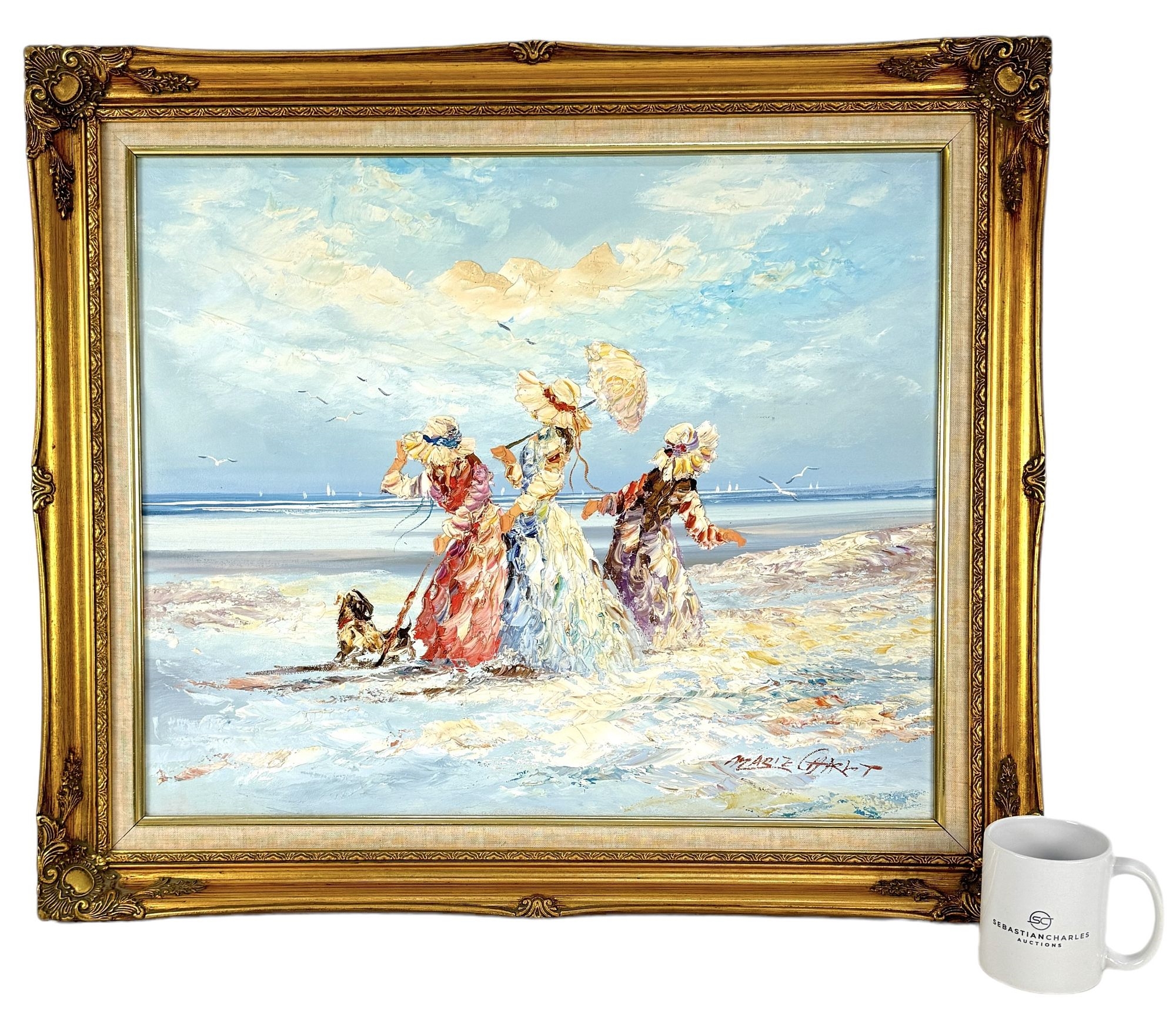 Marie Charlot | Marie Charlot Oil on Canvas Seascape | MutualArt