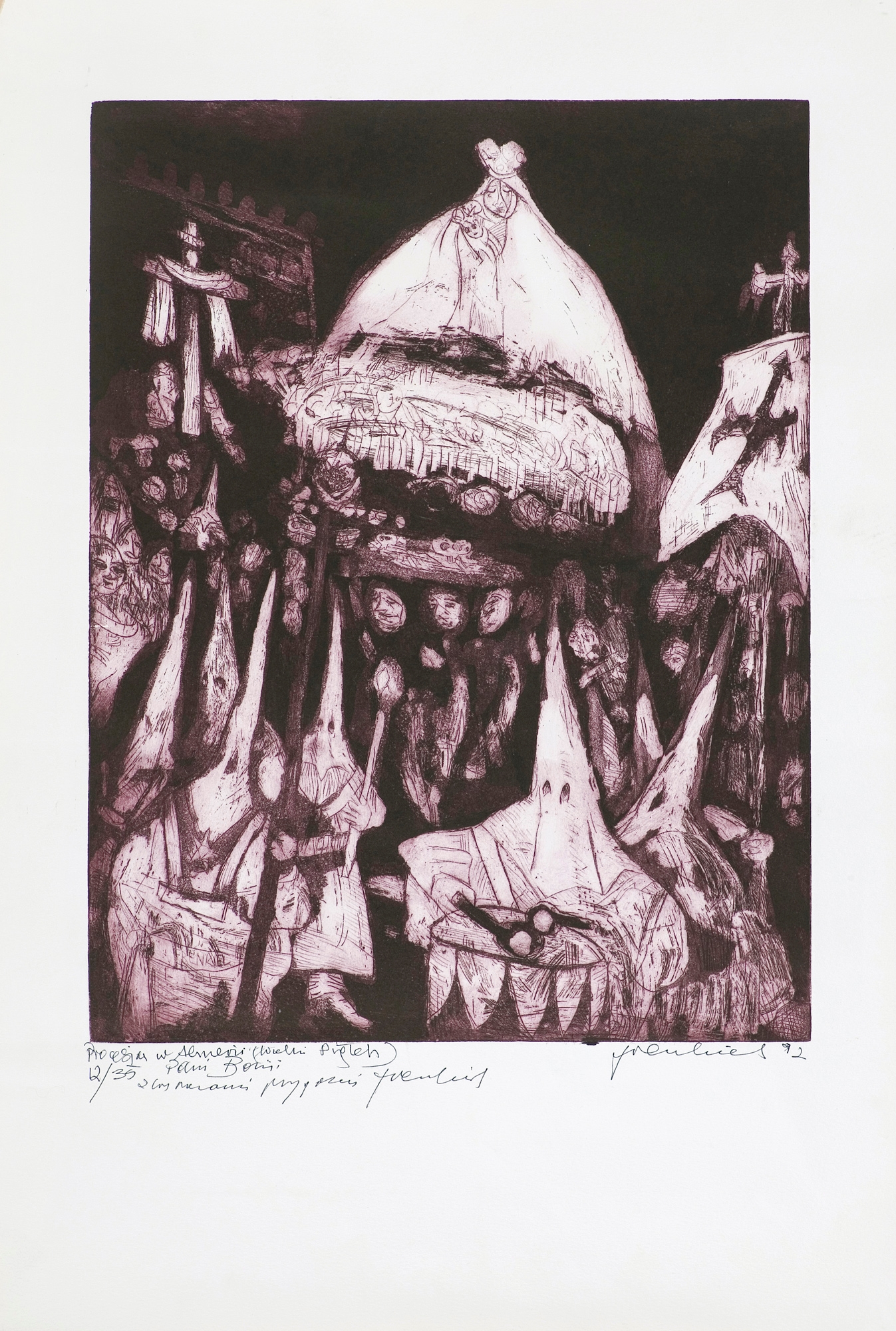 Stanisław Frenkiel | PROCESJA W ALMERII (WIELKI PIĄTEK) (1991) | MutualArt