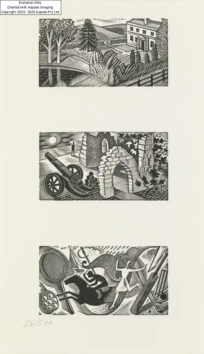 Eric Ravilious | Three Vignettes for Thrice Welcome (1935) (1985 ...