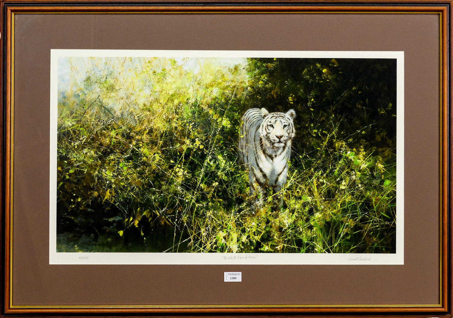 David Shepherd | THE WHITE TIGER OF REWA | MutualArt